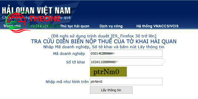 HƯỚNG DẪN TRA CỨU TỜ KHAI HẢI QUAN